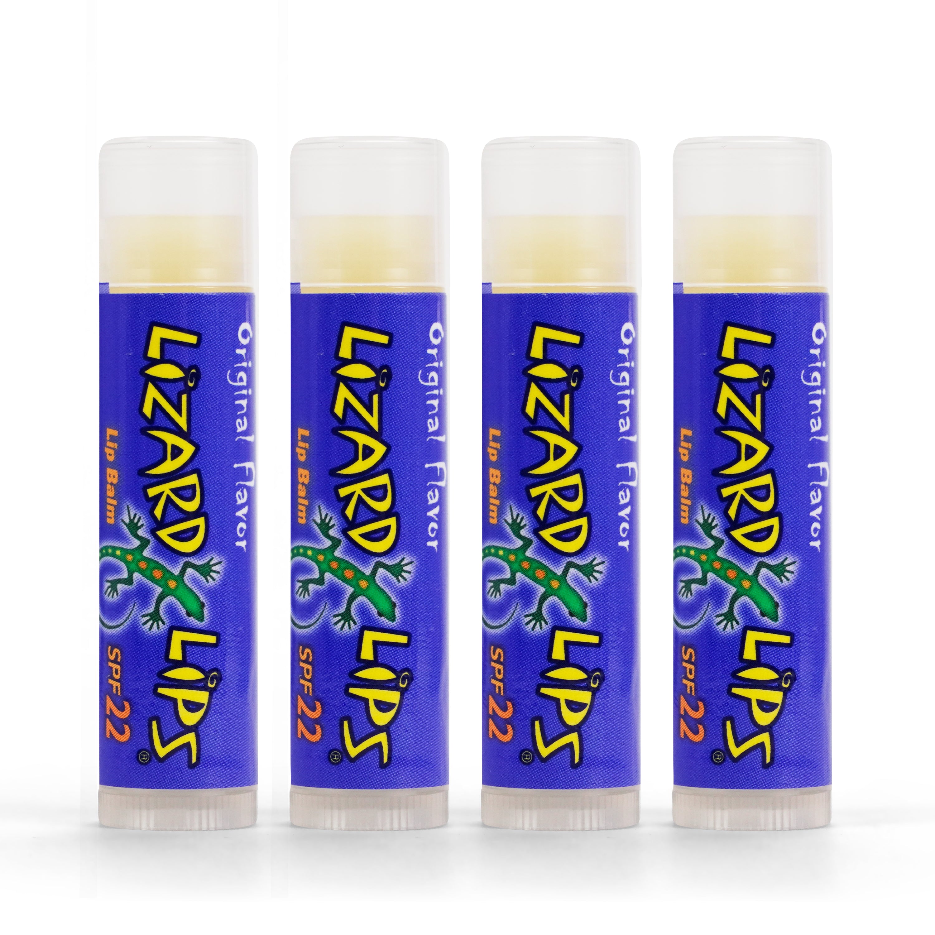 SPF 22 Lip Balms - 4 Packs – Lizard Lips Balm